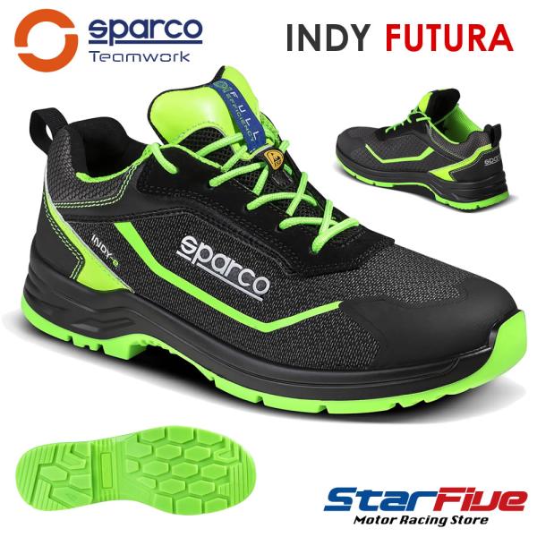 スパルコ セーフティーシューズ INDY FUTURA(インディ フトゥーラ)は、EN ISO20345:2022規格公認の安全性に、タウンシューズとしても着用可能なスポーティーでカジュアルなデザインと高品質なマテリアルを融合した安全靴です...