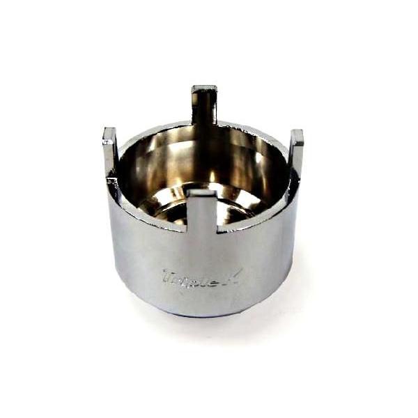 TripleK Birel用フロントナットソケットです。Birelの09モデル以降の専用工具。差込角9.5となっているため、汎用のソケットやT型レンチで使用可能。材料はS45Cを用い、クロムメッキ処理を施してあります。メーカー：Triple...