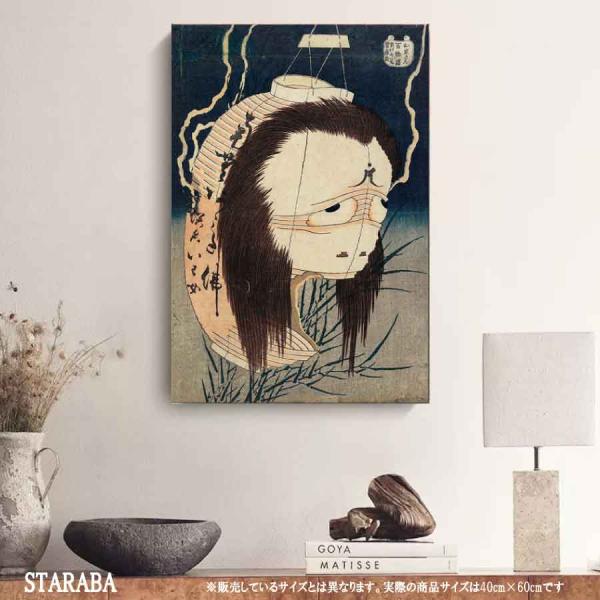 葛飾北斎 百物語　お岩さん耐水性・耐光性にすぐれたファブリックパネル飾るだけで空間をオシャレに演出します。サイズ：60ｃｍ*40ｃｍ