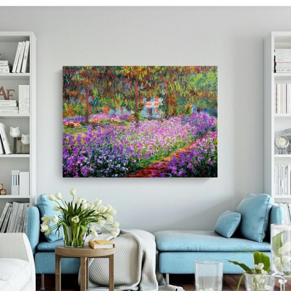 クロード・モネ耐水性・耐光性にすぐれたファブリックパネル飾るだけで空間をオシャレに演出します。サイズ：40ｃｍ*60ｃｍ