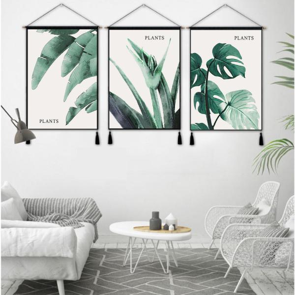 水性・耐光性にすぐれたタペストリー飾るだけで空間をオシャレに演出します。サイズ：67ｃｍ*47ｃｍ×3枚セット