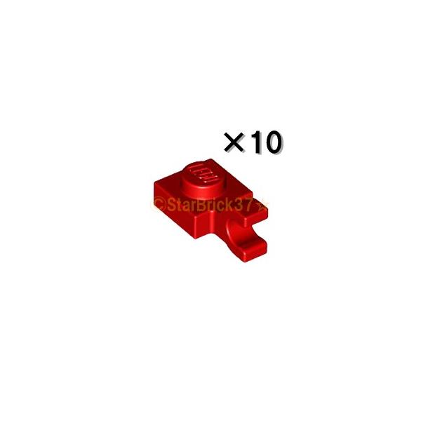 レゴ(LEGO)パーツのプレート1×1(水平クリップ)レッドの10個セットです。類似商品コード：61252-021