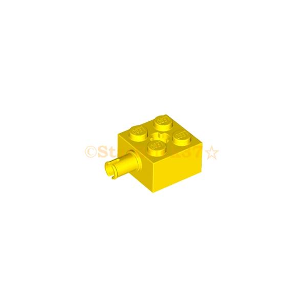 レゴ(LEGO)パーツのブロック2×2(側面にペグ1個)のイエローです。