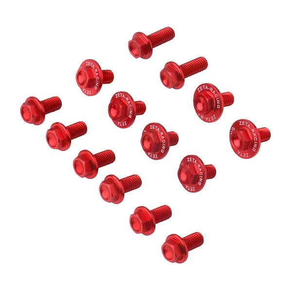 アルミボルトセット ガイソウヨウ RED DRZ400S/SM 14pcs ZE88-5542
