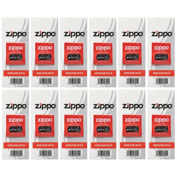 ZIPPO社製ライター用の替え芯（1本入り）×12個です。ZIPPO社製純正品になります。クリックポストで発送致します。ポスト投函で、土曜日、日曜日、休日も配達があります。ZIPPO　消耗品　ウィック