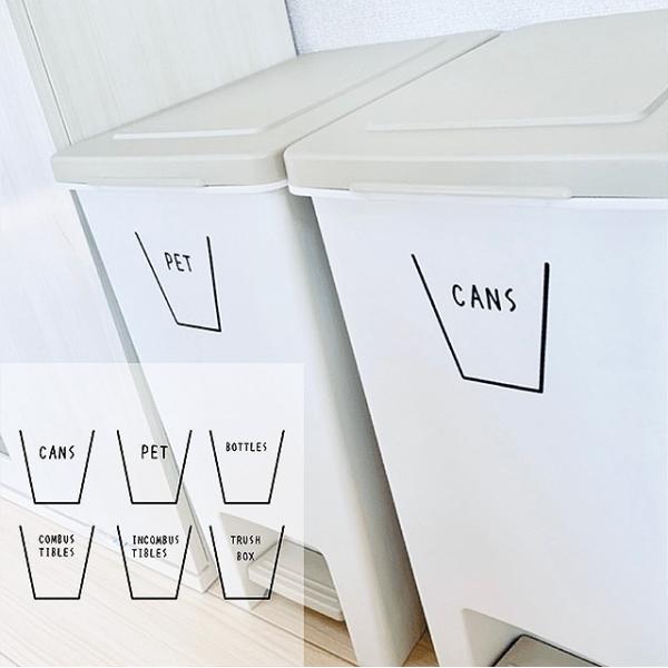 ゴミ箱をオシャレに分別！以下のセットで販売しています♪・TRUSH BOX ：ゴミ箱・BOTTES ：ビン・PET ：ペットボトル・INCOMBSTIBLES：燃えないゴミ・COMBSTIBLES ：燃えるゴミ・CANS ：カンプレゼントの...