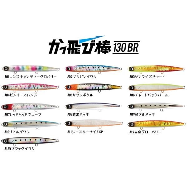 ◆スペック◆全長：130mm本体重量：38ｇタイプ：シンキングアクション：W可変ローリングスウィング+バックロールフォールレンジ：0〜3ｍ適合フック：JUMPRIZE TREBLE MMH #3/#4、各社＃3/＃4リング：オリジナル#4価...