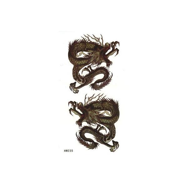 タトゥーシール 龍・ドラゴン　【17x10cm・HM235】