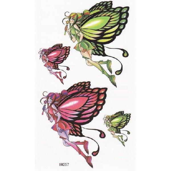 タトゥーシール  妖精 蝶々 バタフライ 17x10cm HM257