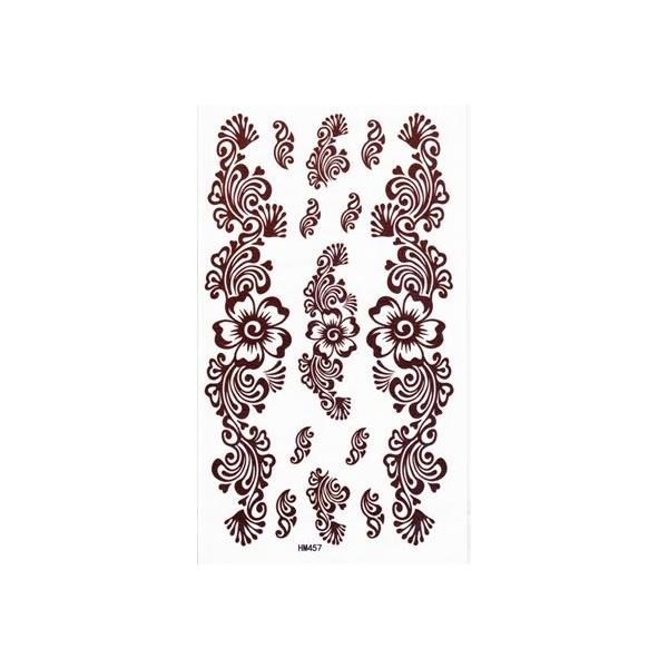 タトゥーシール  トライバル 花 フラワー 17x10cm HM457R