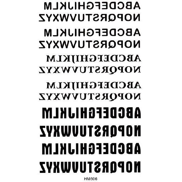 タトゥーシール  アルファベットABC XYZ  17x10cm HM606