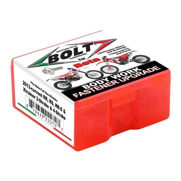 ボルトBOLT FULL PLASTICS FASTENER KIT BOLT BODY WORK FASTENERS適合機種：BETA RR2T/RR4T XPRO/RACE(13-26)