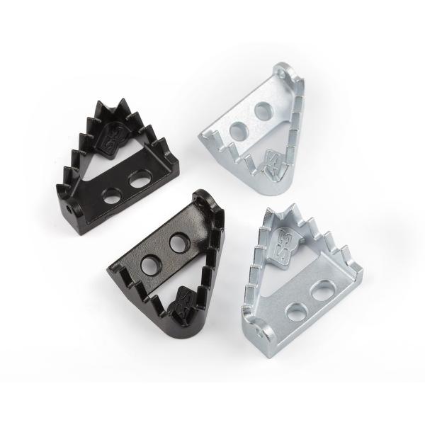 BRAKE PEDAL PUNK S3カラー：ブラック・シルバーサイズ：W3.4cm（横） x L3.8cm（縦）x H1.3cm （高）焼き入れした高硬質鋼製チップ適合機種：純正リアブレーキペダル　KTM系：KTM SX/SXF 16-u...