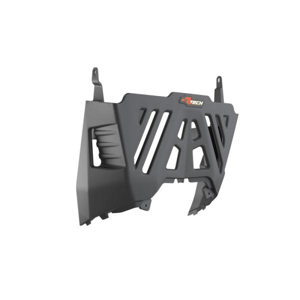 RTECH UPPER ENGINE PROTECTOR R-PMT7NR0UP24カラー：ブラック 重量：1.3kg 耐衝撃性特殊ポリマー製適合機種：YAMAHA TENERE700 2025-up樹脂製スキッドプレートが選ばれる理由：樹...