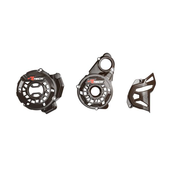 RTECH ADVENTURE ENGINE PROTECTOR SETカラー：ブラック 樹脂製適合機種：KOVE 800XPRO/800RALLY 2024-2025樹脂製ガードパーツが選ばれる理由：樹脂製はアルミ製と異なりある程度の衝撃...