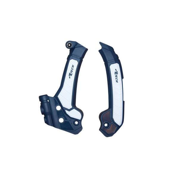 RTECH FRAME PROTECTORスイングアームプロテクターカラー：ダークブルー・ホワイト適合車種：HUSQVARNA TC 125 23-24/ TC 250 23-24FC 250/350/450 23-24TE/FE/TX/F...