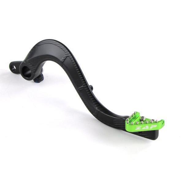 ZAPTECHNIXファクトリースタイルリアブレーキペダルカラー：ブラック・グリーン適合機種：KAWASAKI KX250F 06-22/ KX250X 21-22KAWASAKI KX450F06-22/ KX450X 21-22
