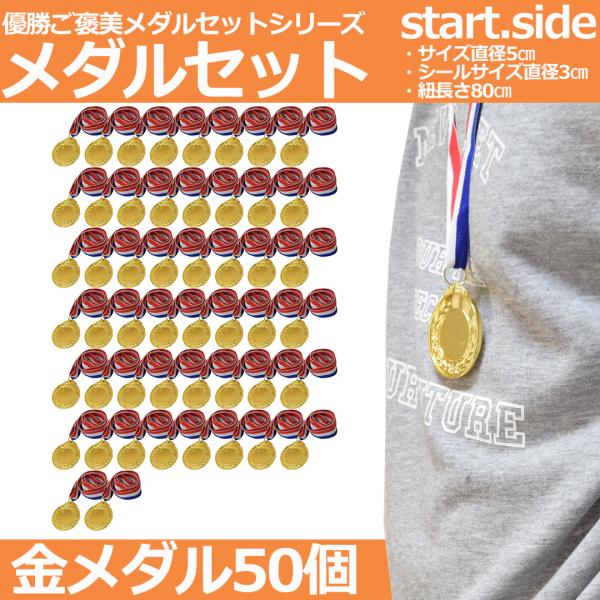 ■商品説明使いやすいメダルセットになります学校で行う表彰式やたくさんの場所で活躍を喜ばれるグッズアイテムになりますそのまま使ってもバエる金メダルセット直径5cmのメダルはちょっとした重さ合金タイプは20ｇ 真ん中はシールを張るなどをしてオリ...