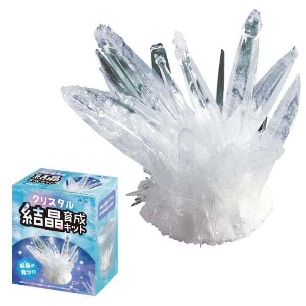 結晶を育成できるキット！保管用のケース付！商品サイズ110×130×70mmセット内容リン酸水素アンモニウム60g,ガラス,PPカップ