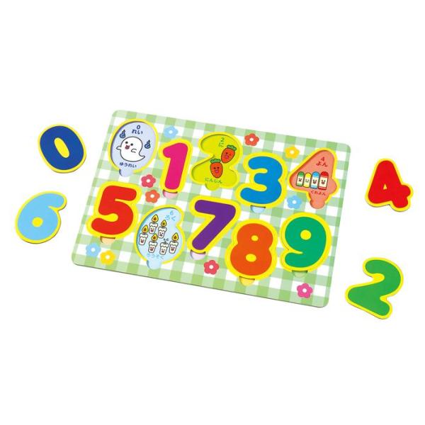 数字の読み方と数を絵合わせで学べるパズル商品サイズ295×210×3mmセット内容パズル1個