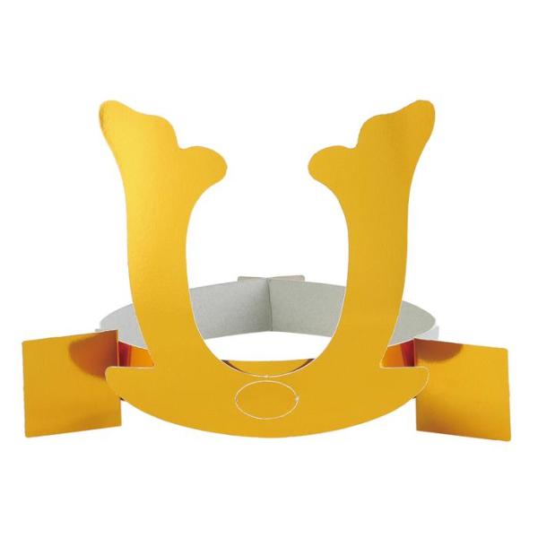 のり、はさみ、不要でつくれるかぶれるかぶと！商品サイズ620×170mm、金台紙：297×210mm、帯金台紙：620×30mmセット内容きんかぶとかざりだいし 1枚、きんおびだいし 1枚、表紙取説 手作り兜