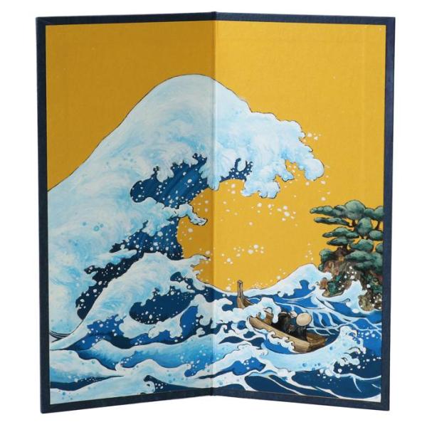 きらびやかな金の屏風　硬質の1.5ｍｍ厚ボード使用！ 本格的な屏風仕上げ！ 使える画材：ポスターカラー、アクリルガッシュ、 水彩絵具、 墨、油性ペン、 水性ペン、蛍光ペンなど商品サイズ190×200×1.5mmセット内容