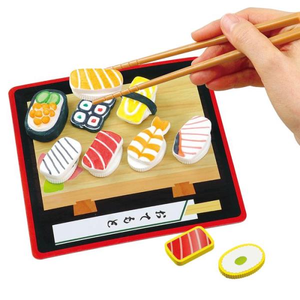 ねんどを使ってEVAの型にはめておすしをつくる商品サイズ210×10×180mmセット内容本体×1、ATねんどS×1