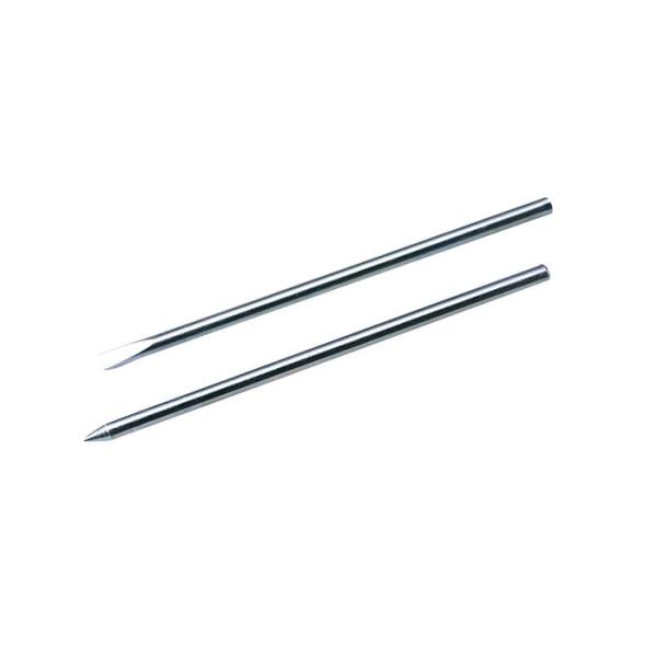 彫金専用、細部の表現に適しています。商品サイズ平たがね：φ4×109mm、丸たがね：φ4×110mmセット内容