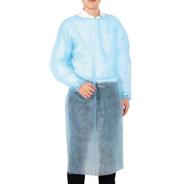 軽量 熱がこもらない 使い捨てのフリーサイズガウンです。商品サイズ700×1200mm：幅700mm、着丈1200mm：袖丈550mmセット内容10枚入り
