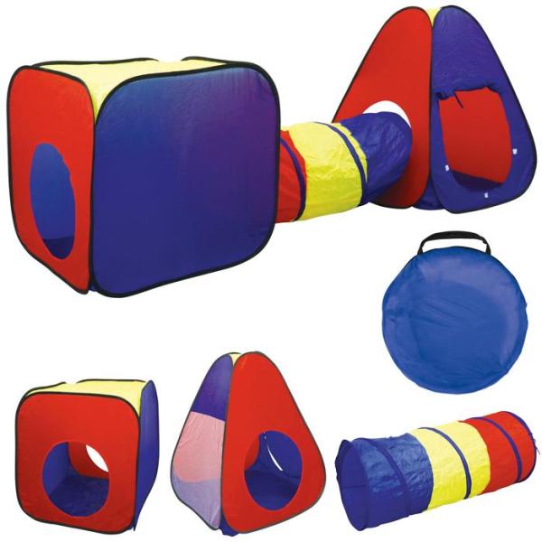 三角テント、四角テント、トンネルの3点セット 商品サイズテント:775×775×980ｍｍ、キューブ:775×775×775ｍｍ、トンネル:φ460×1090ｍｍセット内容本体×1