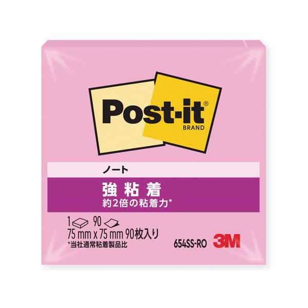 ポストイット強粘着　ローズ●サイズ：縦７５×横７５ｍｍ●１個枚数：９０枚