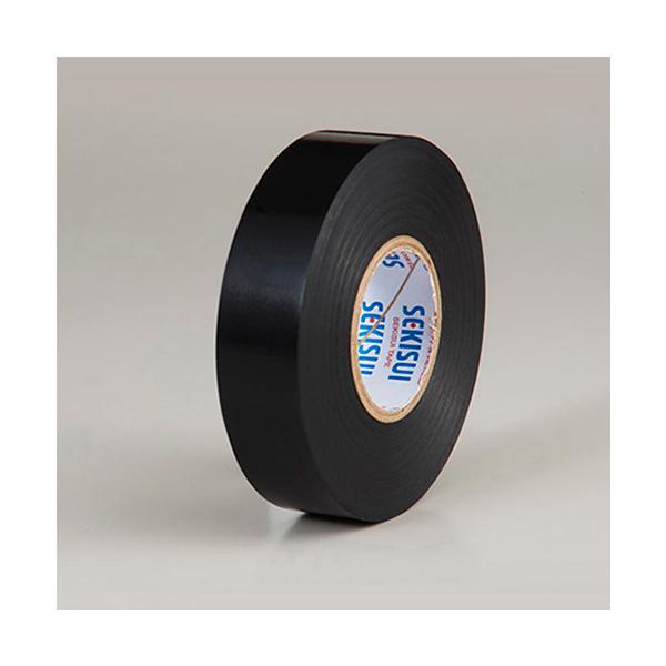 積水化学エスロンテープ黒　１９Ｘ２０V360K2N:●寸法：幅１９ｍｍ×長２０ｍ●テープ厚：０．２ｍｍ●材質：基材＝塩ビ，粘着剤＝ゴム系
