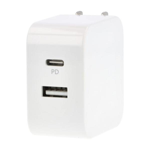 Type-C / USB-Aの２ポートのACアダプターです。高速充電PD対応なので、素早く充電することができます。プラグを本体にコンパクトに収納できます。コネクタ形状：USB-Aポート/Type-Cポート定格入力：AC100V-240V　5...