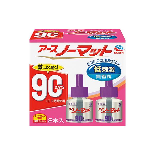 アース製薬アースノーマットリキッド無香性９０日２本アースノーマット 90ヨウツメカエ●防除用医薬部外品●規格：９０日用取替