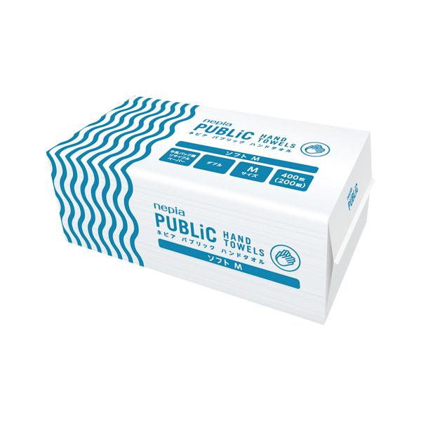 王子ネピアパブリックハンドタオル　ソフト　２００組NP-HT (WS200PLS)●１個入数：２００組●シート寸法：縦２２０×横２３０ｍｍ●材質：牛乳パック類再生パルプ配合●仕様：ソフトタイプ，２枚重ね