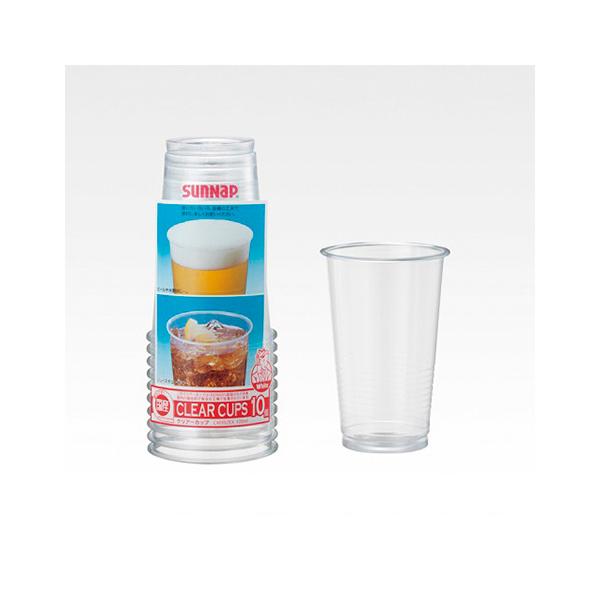 サンナップクリアーカップ　４２０ｍｌ　１０個入C4010ZEX●容量：４２０ｍｌ（１４オンス）●外寸：口径８３×高１２５ｍｍ●材質：ＰＥＴ樹脂●日本製