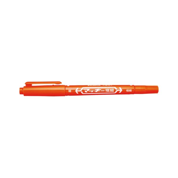 マッキー極細　オレンジ ●線幅：極細０．５／細字１．０?１．３ｍｍ●長：１４１．８ｍｍ●インク種類：油性染料