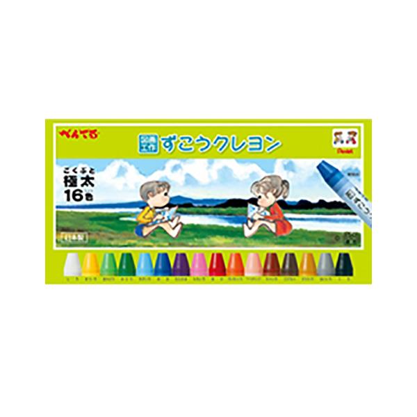 ずこうクレヨン１６色　１−１６●仕様：１６色●学童用●極太