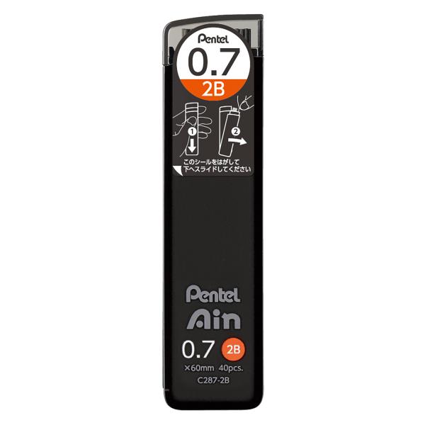 原材料に特殊なオイルを新配合。さらになめらかな筆記を実現。ケースをひっくり返さずに芯の補充が可能な操作性の高いケース。