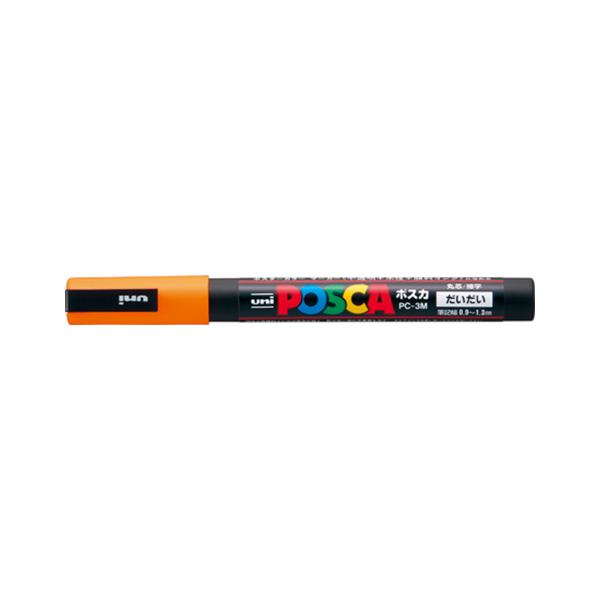 ユニ　ポスカ　細字　橙 PC-3M.4●仕様：長１４１．６ｍｍ●インク種類：水性顔料