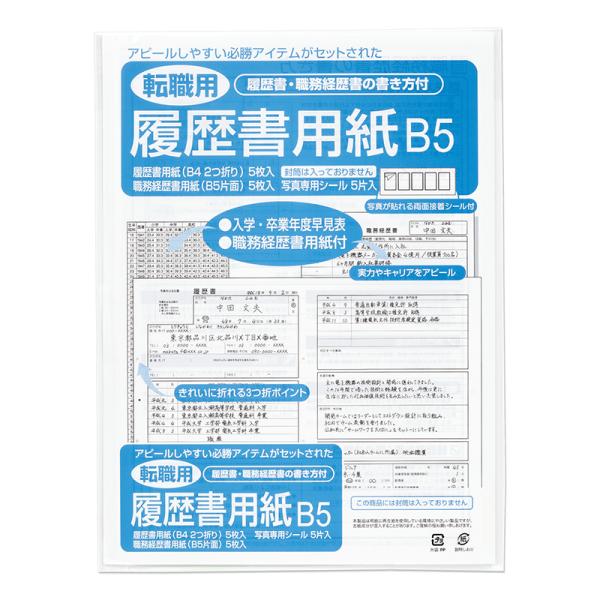 マルアイ転職用履歴書用紙　Ｂ５リ-25