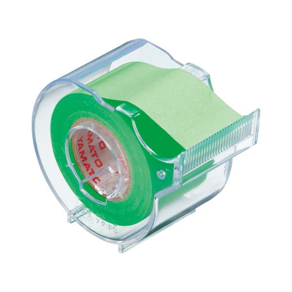 ヤマトメモックロールテープSR-25CH-LI●ロールサイズ：幅２５ｍｍ×長１０ｍ●材質：テープ＝蛍光紙，粘着剤＝アクリル系，カッター＝ＰＳ