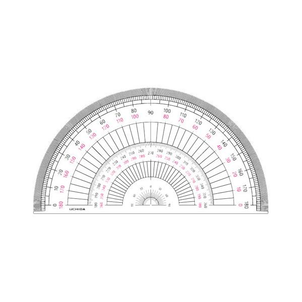 マービー半円分度器　１２ｃｍ1-822-0101