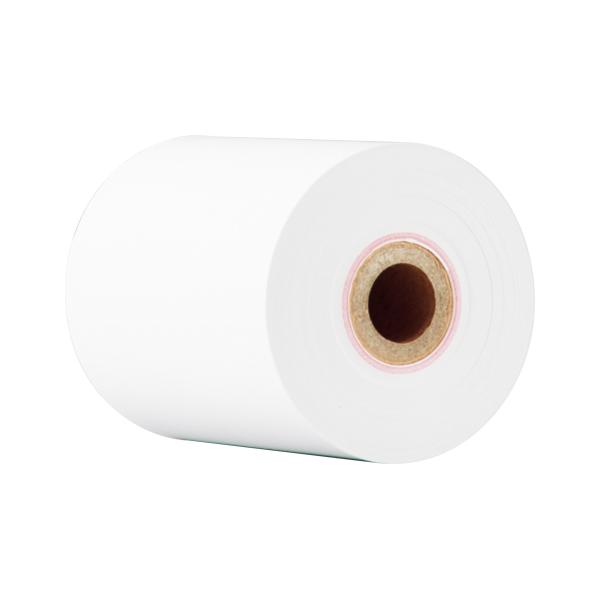 クラウンロールペーパー　感熱ロール　５巻入CR-RP100-W●寸法：幅５８×径４８ｍｍ●長：２５ｍ●巻芯径：１２ｍｍ