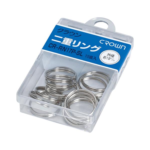 二重リング１９ｍｍ　　（１５本）＃１７●外径：約１９ｍｍ●内径：約１７ｍｍ●材質：硬鋼線ニッケルメッキ仕上