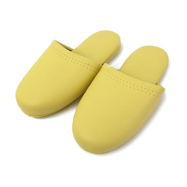 オーミケンシレザー調スリッパ（子供用）イエロー１足10800042