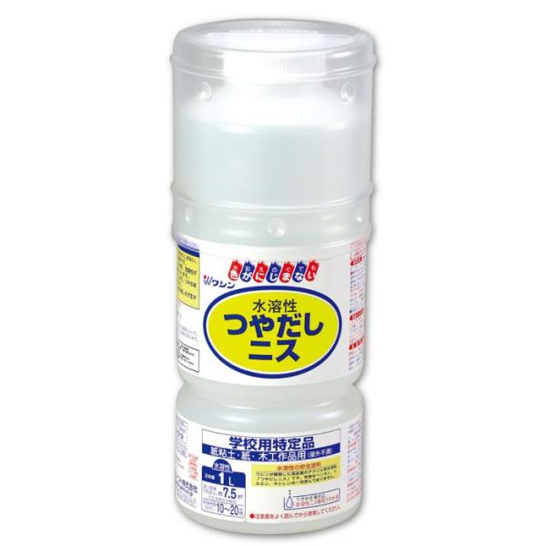 無色透明で美しいつやが出ます。うすめる時は、水溶性ニス専用のうすめ液をお使いください。 水彩えのぐ、ポスターカラーなどの水性えのぐの上から塗っても色はにじみません。ハケや用具、水で洗えます。商品サイズセット内容