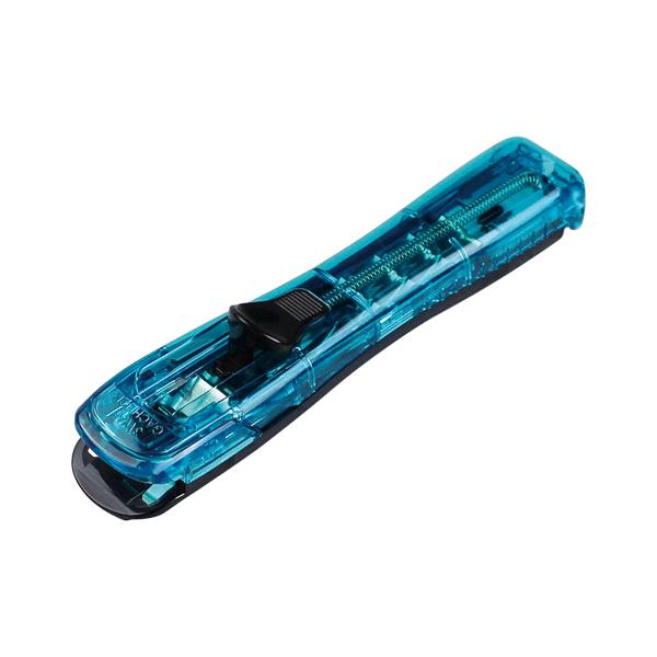 オート３ＷＡＹガチャック　ブルー G3W-600-BL●外寸：幅３０×奥２７．２×高１３８．７ｍｍ●重量：２８．７ｇ●材質：本体＝再生ＰＣ／ステンレス，スライダー部＝ＰＯＭ●専用玉（薄玉・中玉・厚玉各４個）付