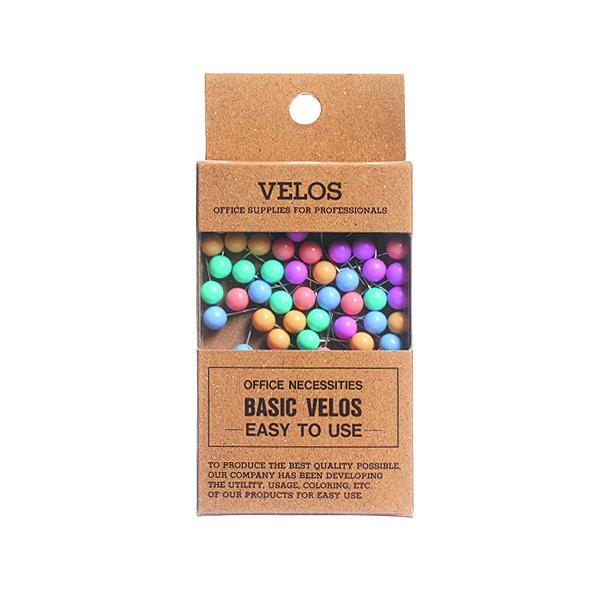 ベロスマップ画鋲　豆　パステルＭＩＸ　５０本DF-117P