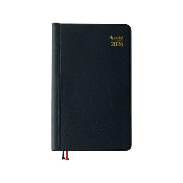 ダイゴー 手帳 2026年 スケジュール帳 アポイント ウィークリー レフト ブラック E1002 2025年 12月始まり ダイアリー商品スペック1週間の予定を見ながらメモが書ける1週間+横罫メモのレイアウト。週の予定が見開きで管理できる...